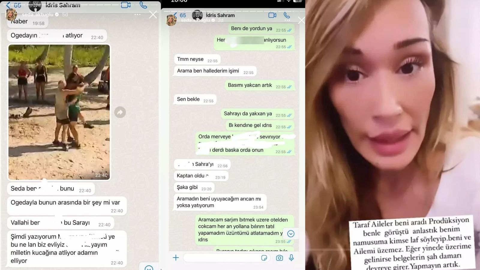 Sahra'nın eşi İdris'in Mesajlarını İfşa Etti! İşte O Mesajlar!