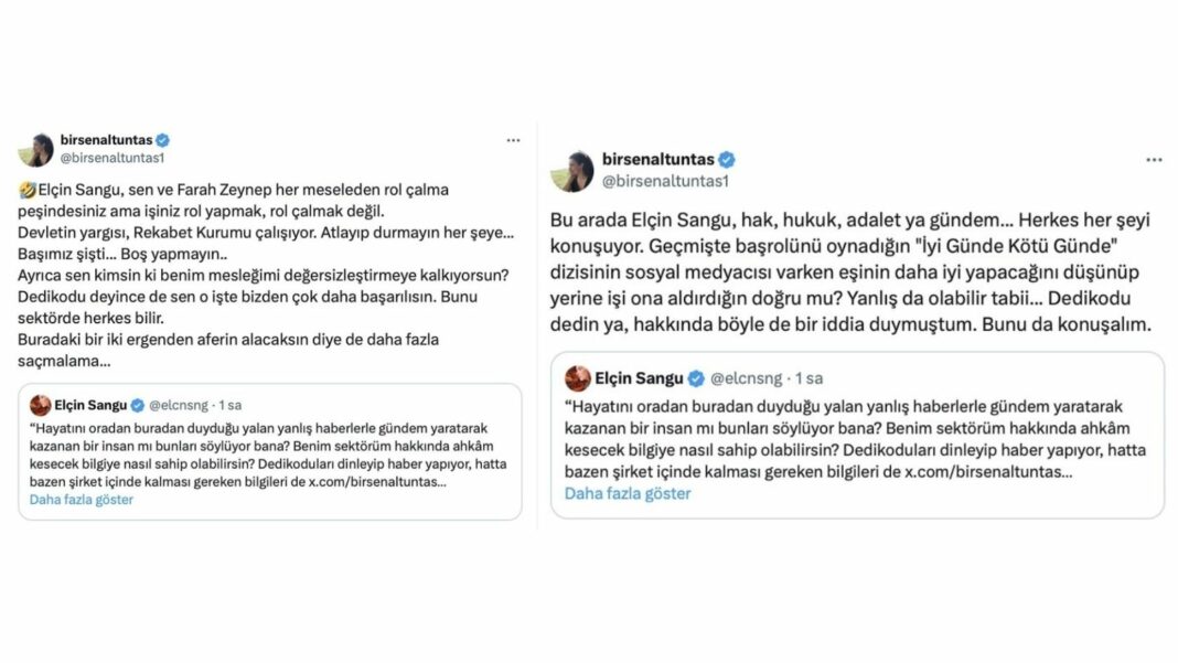 Elçin Sangu ve Birsen Altuntaş Arasında Sosyal Medyada Patlayan Tartışma!